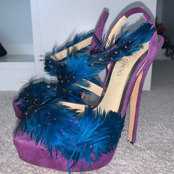 Jimmy Choo | Shoes | Jimmy Choo Feather Marlene Heel Icons Collection ...